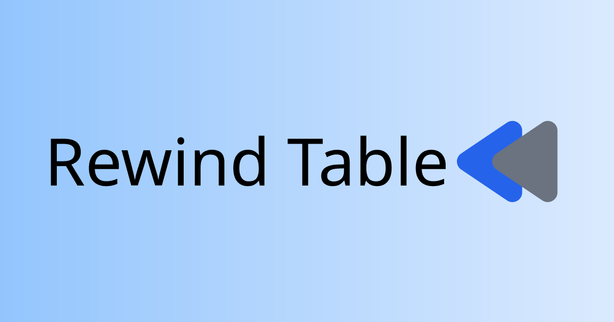 Rewind Table